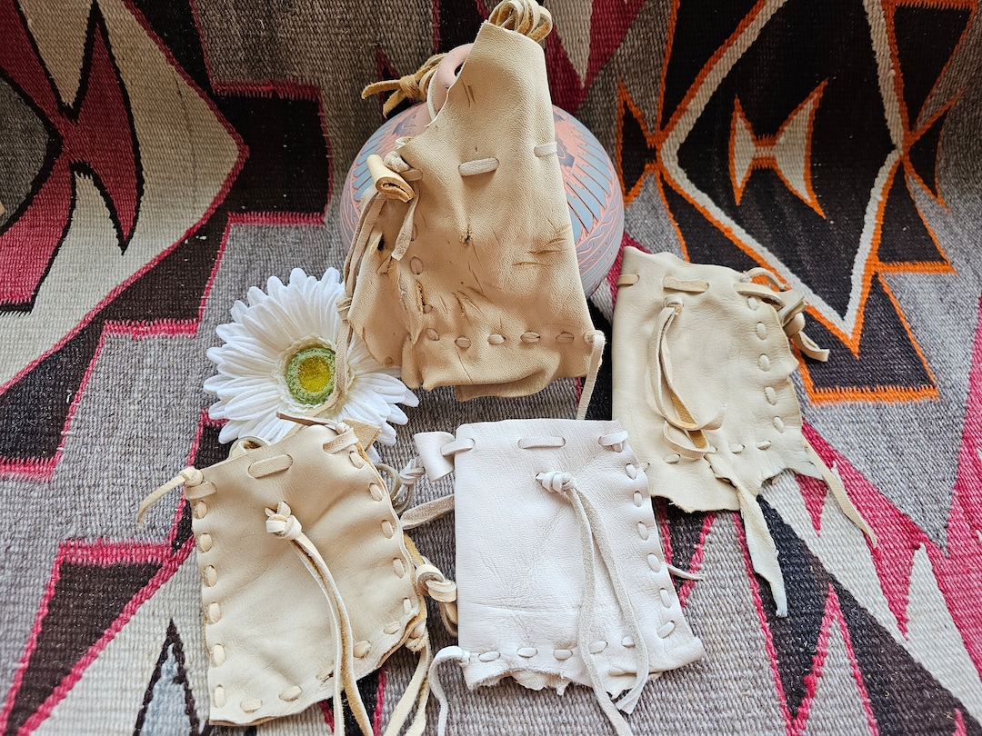New Native American Medicine Bag, Buckskin Medicine Bag, Medicine Pouch ...