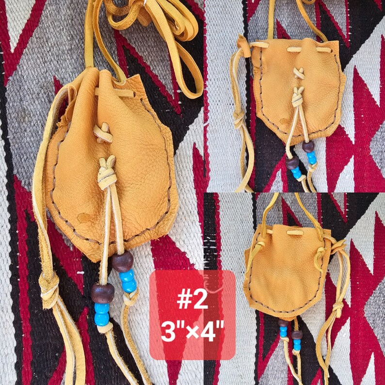 New! Native American Bag, Buckskin Medicine Bag, Navajo Made Bag, Herb ...