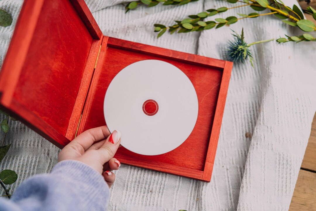 Personalized Wooden DVD CD Case | Solid Pine Wedding Video Storage ...