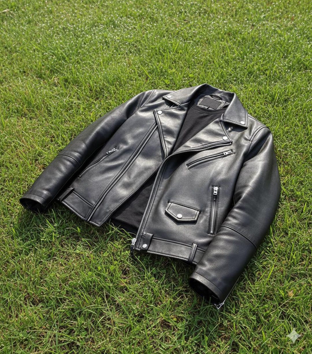 Texpeed Mens Leather Marlon Brando Motorcycle Jacket - Touring ...
