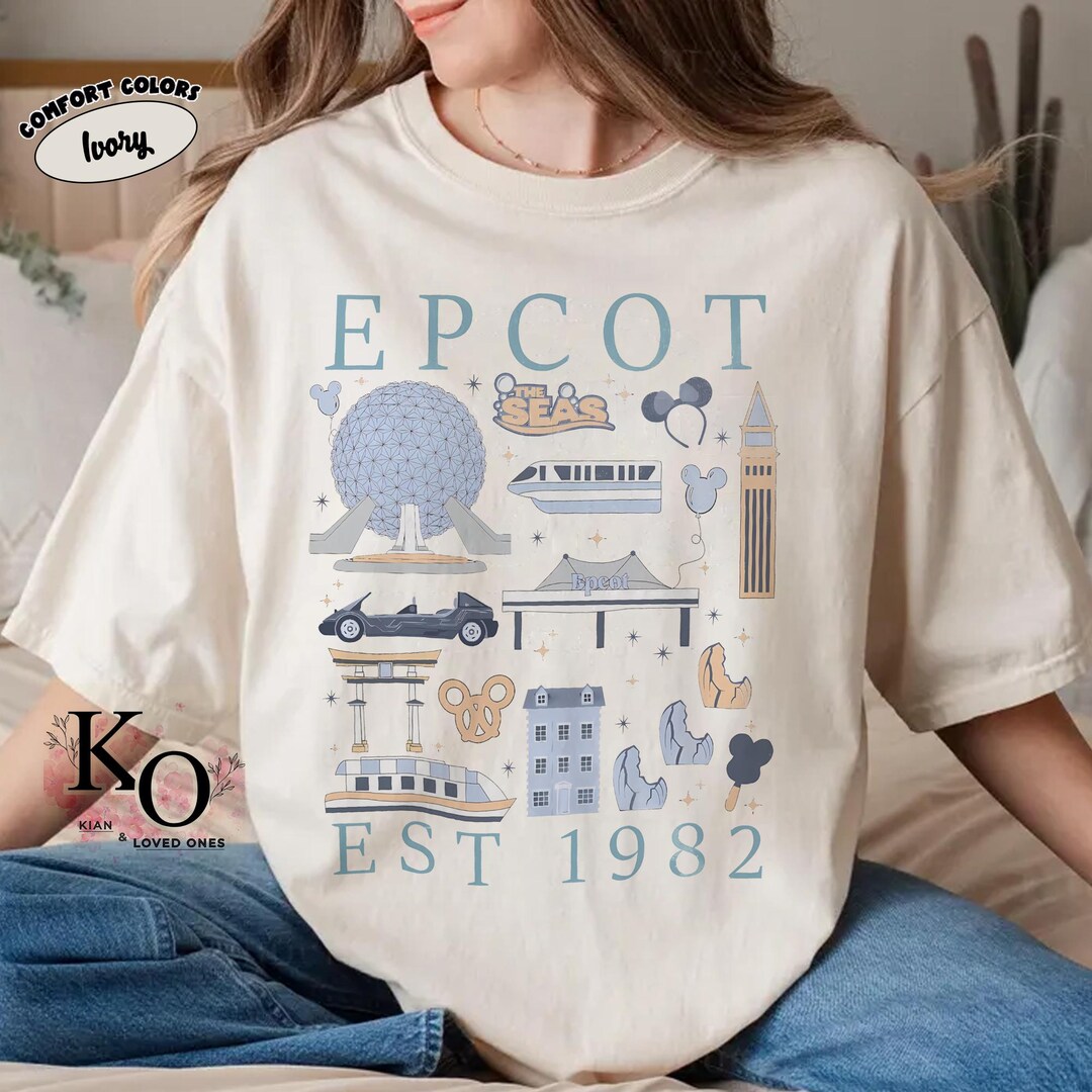 Comfort Colors Retro Epcot Est 1982 Shirt, Disney World Showcase Tee ...
