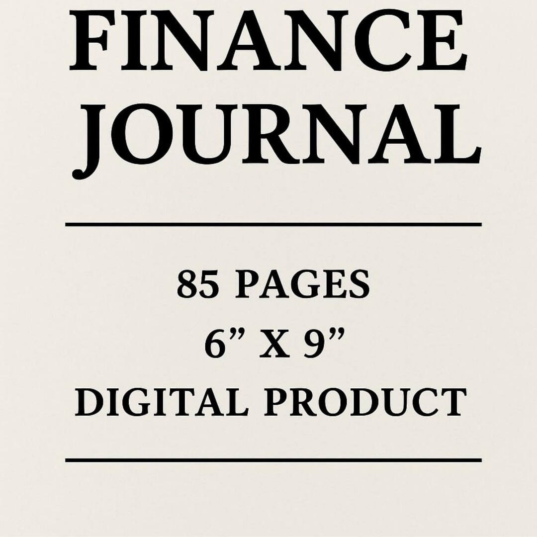 Finance Journal / 85 Pages Budget Planner / Money & Expense Tracker ...