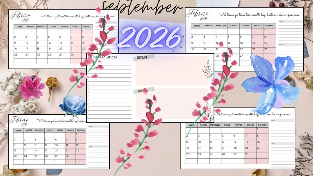 2026 Printable Motivational Calendar – Elegant Style, Instant Download ...