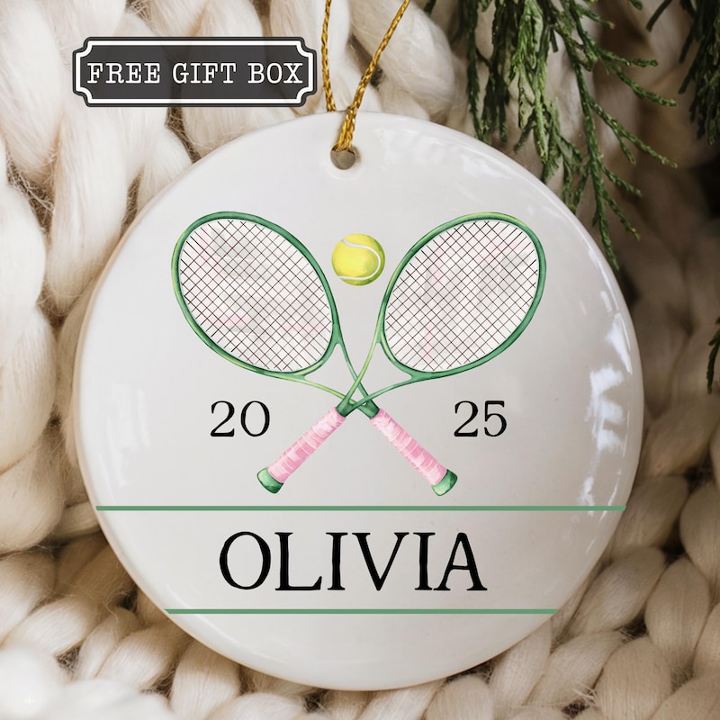 Tennis Christmas Ornament - Etsy