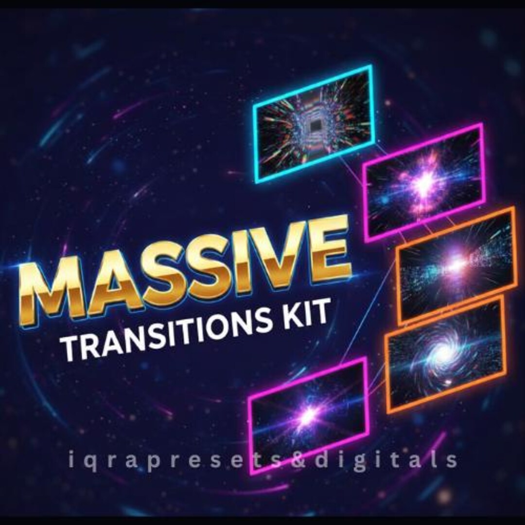Massive Transitions Kit | Big Pack of Effects Motion Graphics & Video ...