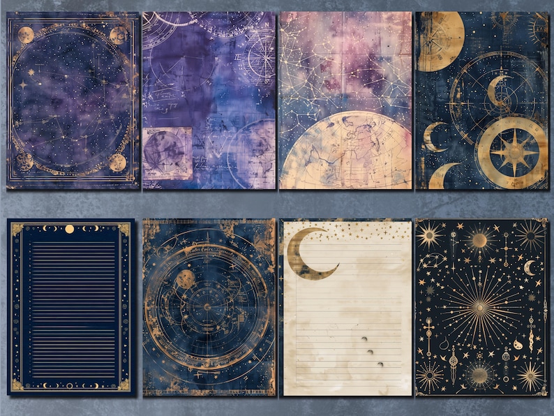 Moon Ritual Junk Journal Kit: Celestial Ephemera (digital Download) - Etsy