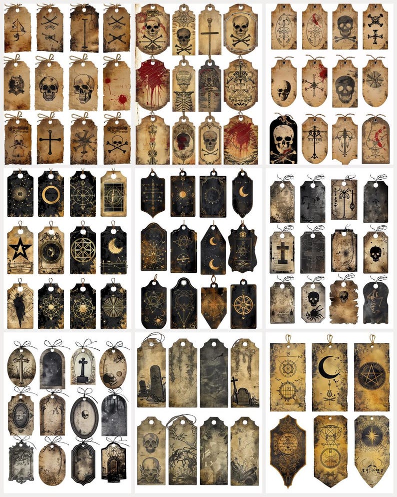 Halloween Junk Journal Kit: 200+ Gothic Ephemera (digital Download) - Etsy