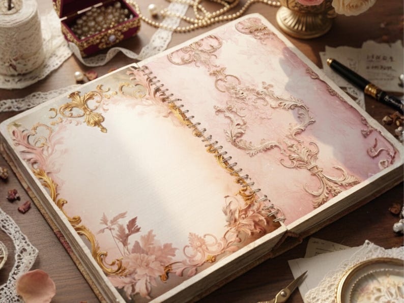 Rococo Junk Journal Kit 100+ Printable Pages, Baroque Ephemera, Vintage ...