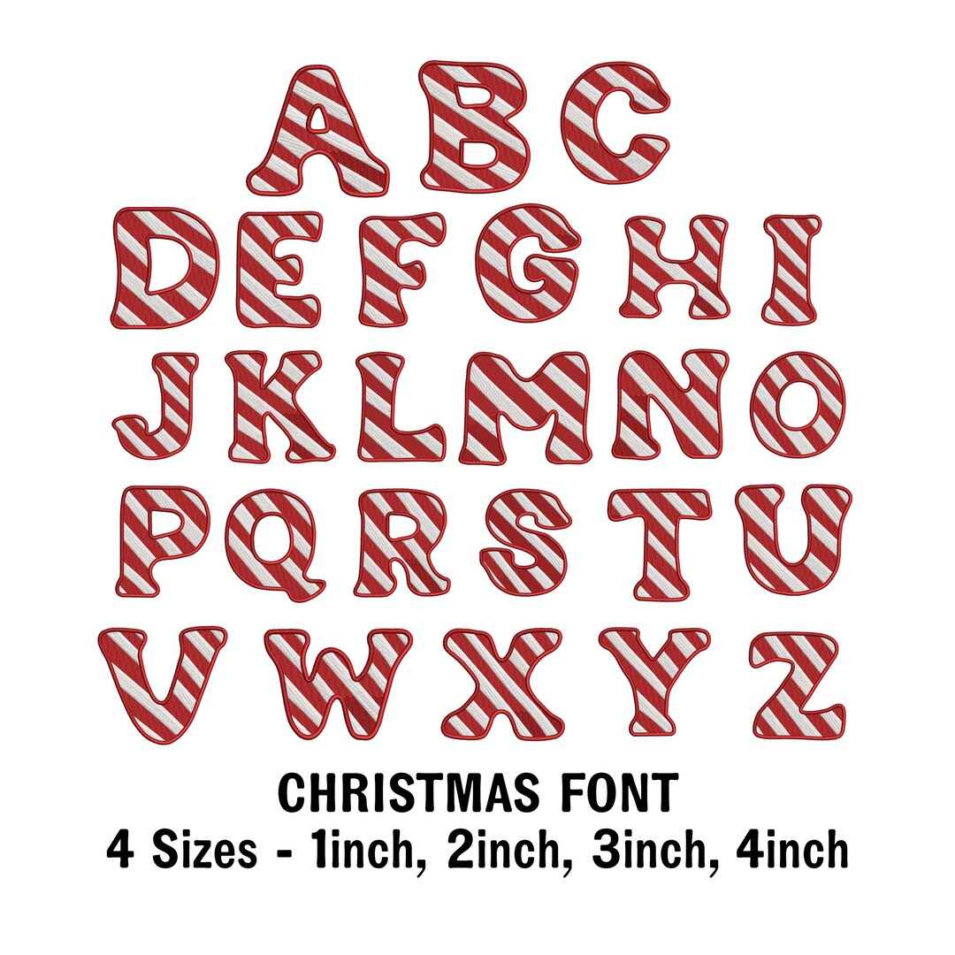 Christmas Letters Embroidery Designs, Waldo Font Letters Machine ...