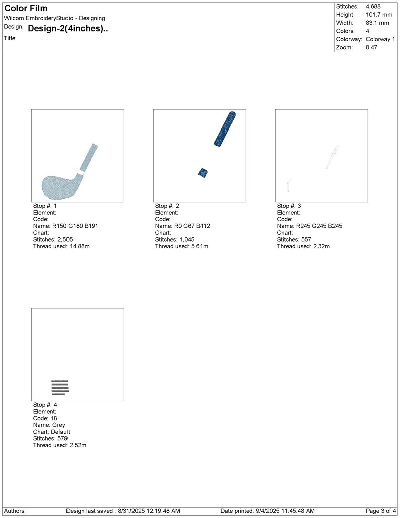 Mini Golf Embroidery Design, DIY Custom Sports Machine Embroidery Set ...