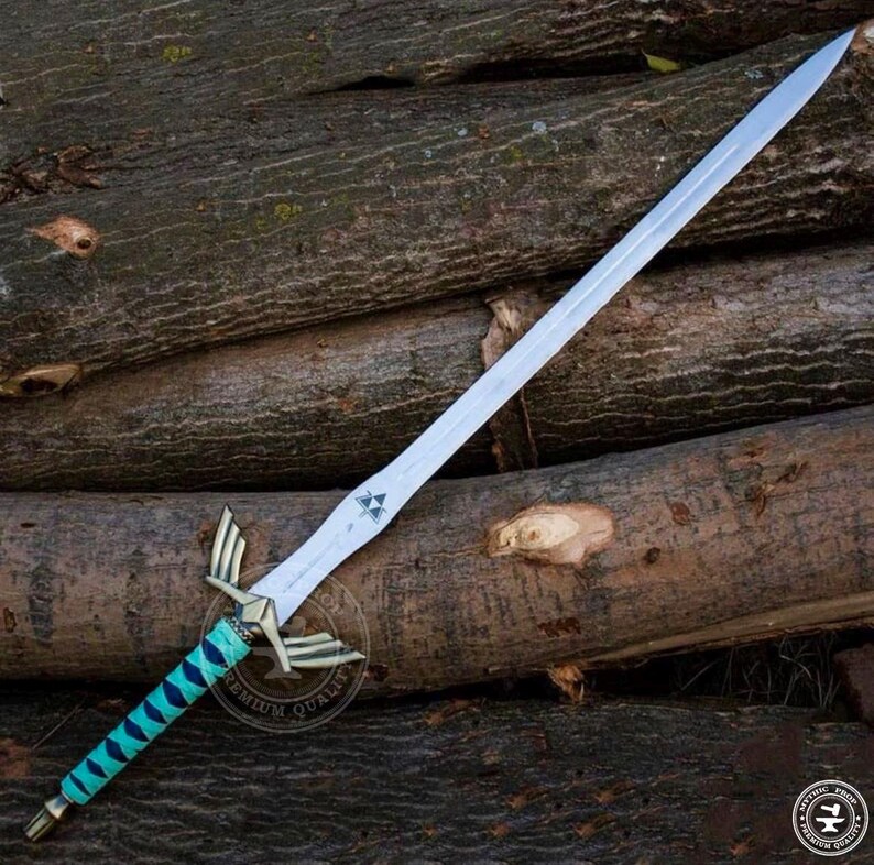 Replica Fantasy Sword With Scabbard | Handmade Master Sword Style ...