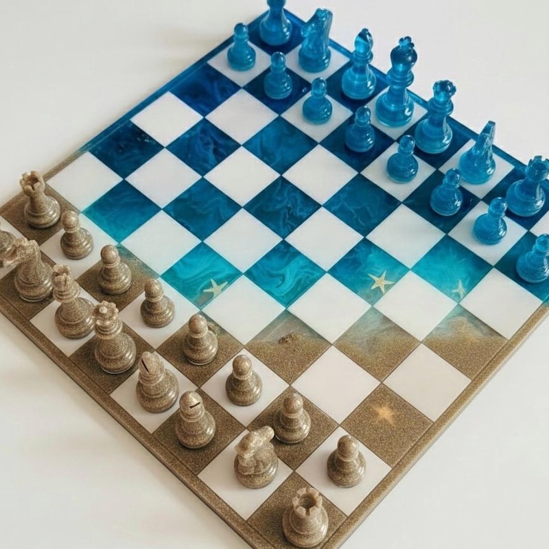 Resin Ocean Chess Board - Etsy