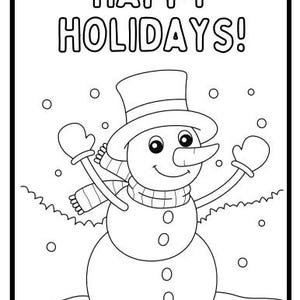 Merry & Bright Coloring Pages - Etsy
