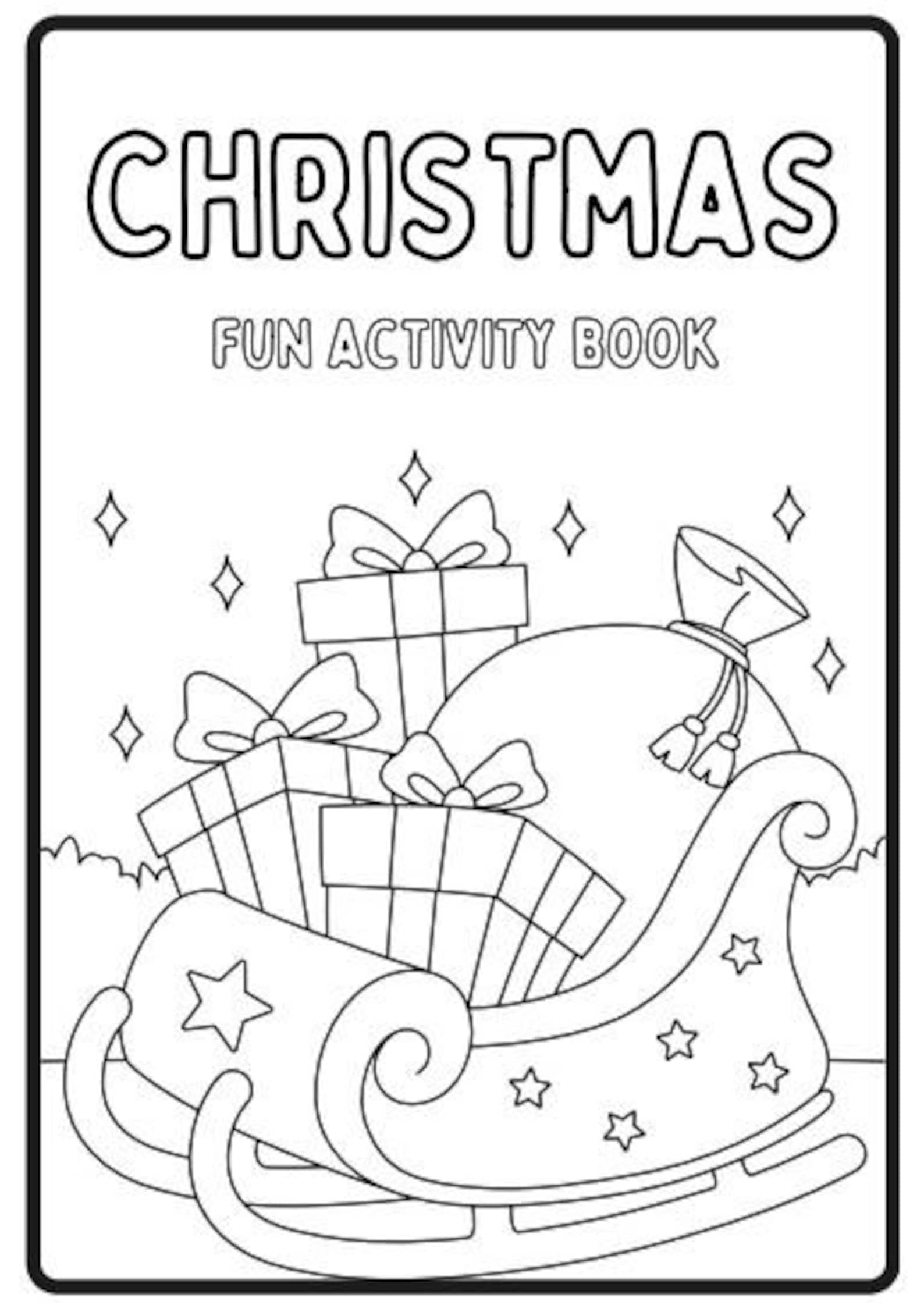 Merry & Bright Coloring Pages - Etsy