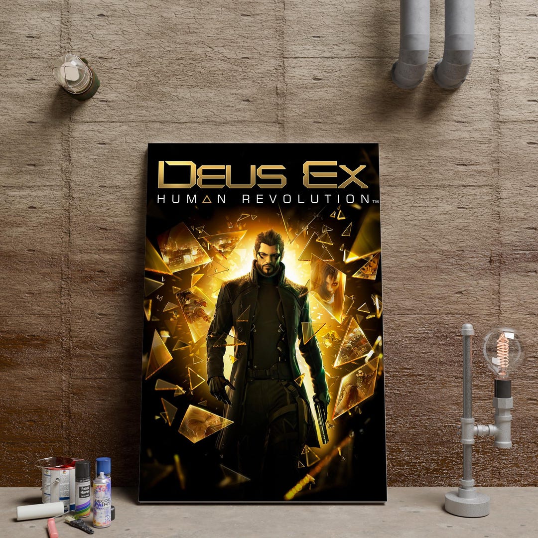 Deus Ex Poster, Adam Jensen Wall Art, Video Game Wall Decor, Unframed ...