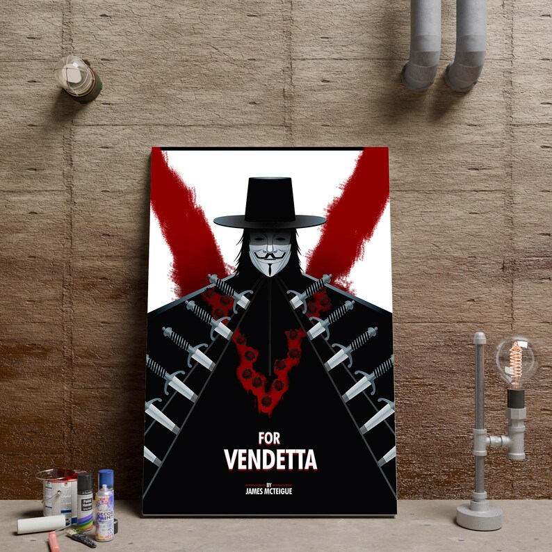 V for Vendetta Poster, the Grabber Wall Art, Movie Art Print, Wall ...