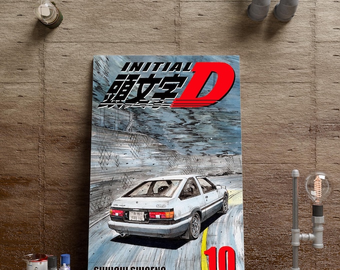 Initial D AE86 Poster – Touge Drift Art Print – JDM Wall Decor for Car ...