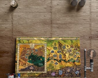 Baldur's Gate Map Poster | Dungeons & Dragons Wall Art | Unframed ...