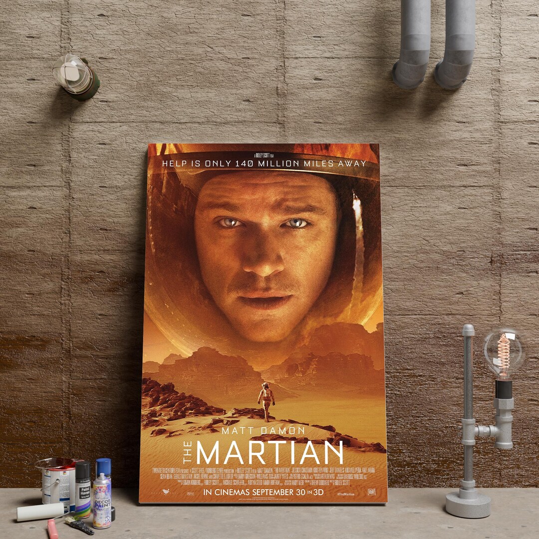 The Martian Poster, Matt Damon Wall Art, Movie Art Print, Wall Decor ...