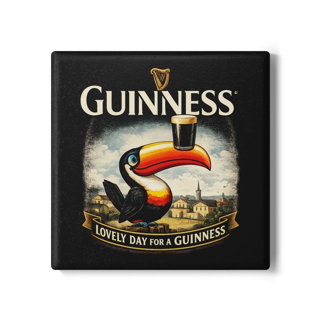 Guinness Toucan Ceramic Coaster, Lovely Day for a Guinness Pub Drink ...