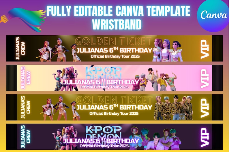 K-pop Birthday Ticket Invitation, Concert VIP Pass (digital Download ...