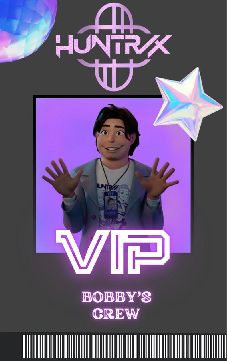Kpop Dämonenjäger Bobby VIP Pass Printable | Bobby Lanyard Abzeichen ...