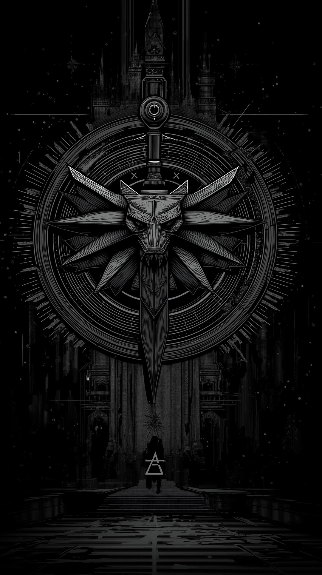 Witcher Minimalist Wallpaper: 8 Clean Icon 4K Designs (digital Download ...