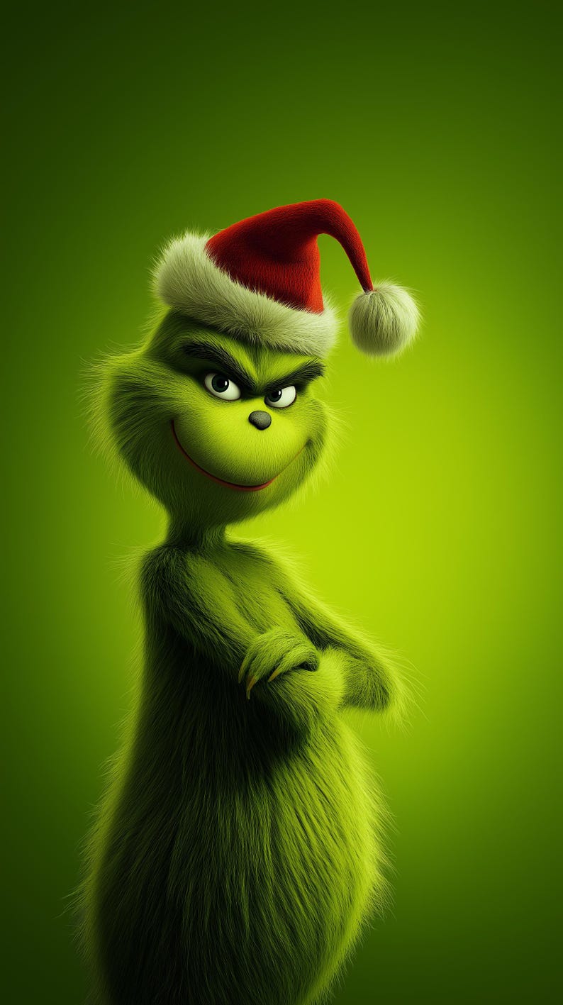 Grinch Mobile Wallpapers: 6 Character Portraits - 4K Digital Download ...