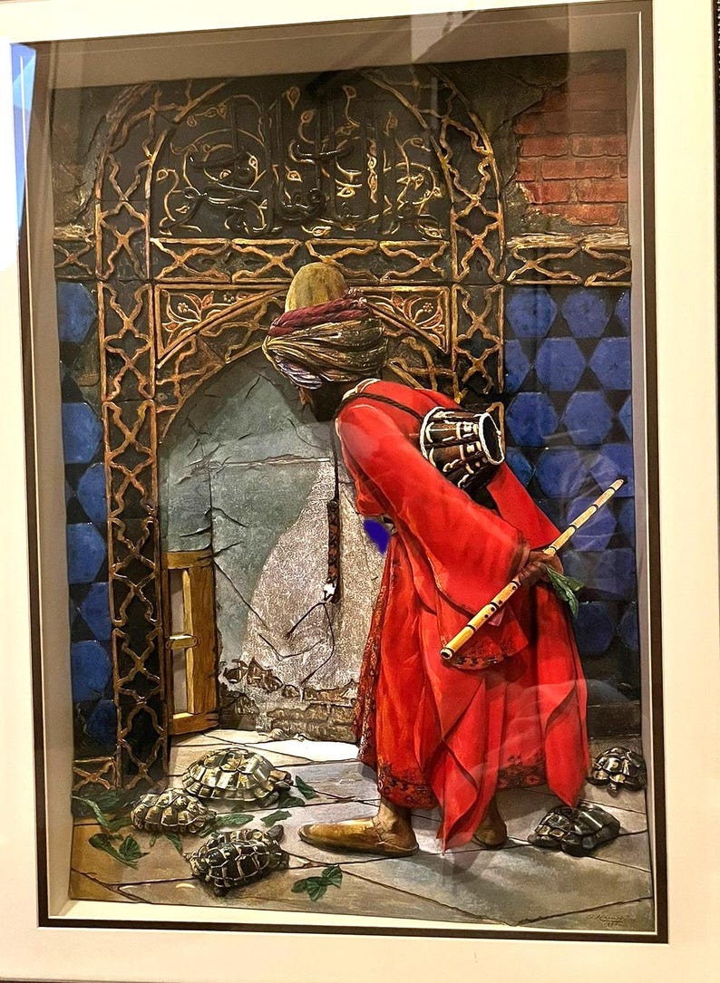 Handmade 3D Layered Tortoise Trainer Wall Art , Unique Ottoman Heritage ...