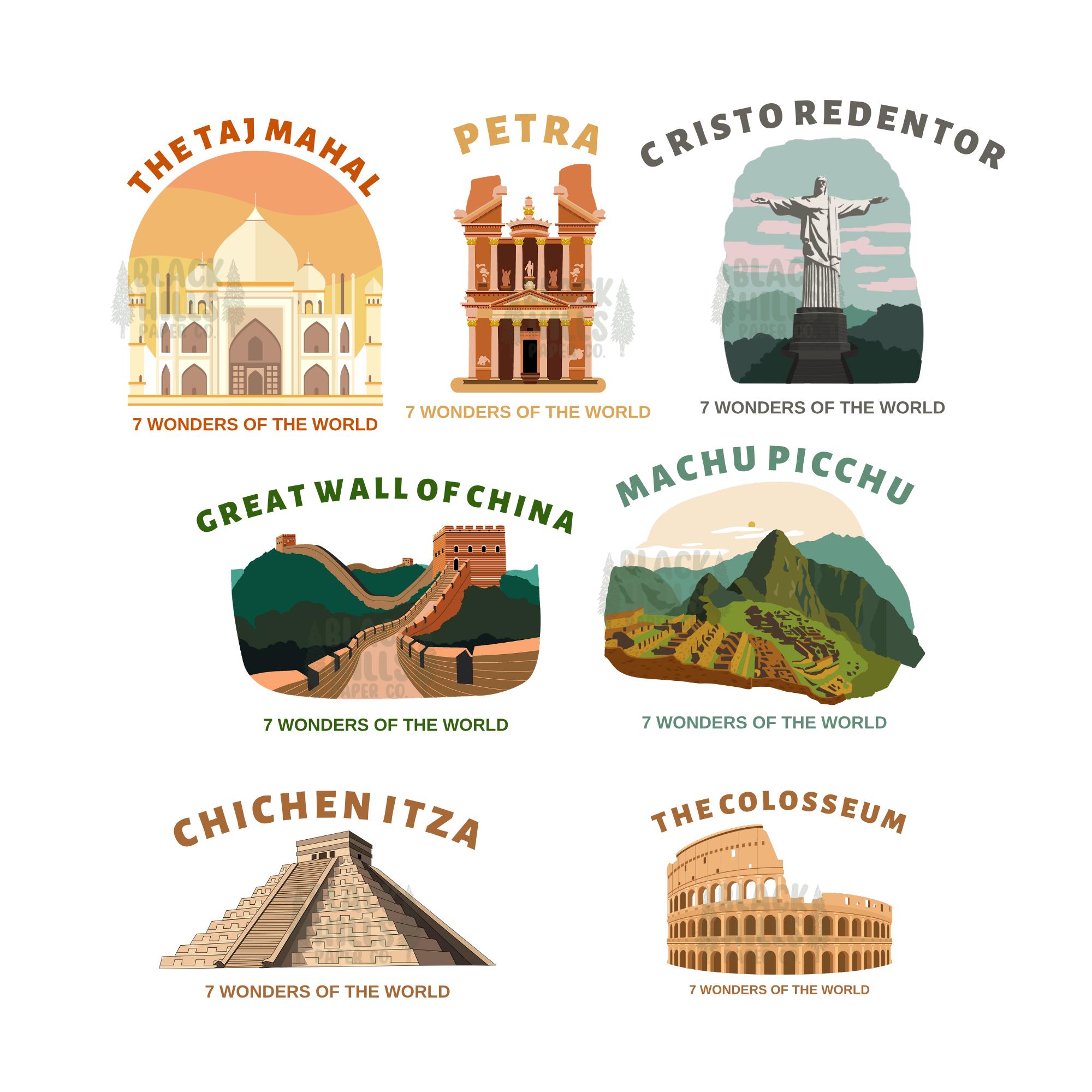 7 Wonders- Wonder of the World- Colosseum- Machu Picchu- Great Wall of ...