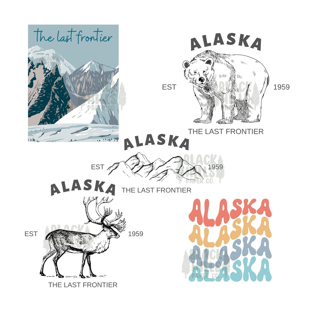 Alaska- Alaska Svg- State Svg-caribou- Polar Bear- Mountain Svg- Great ...