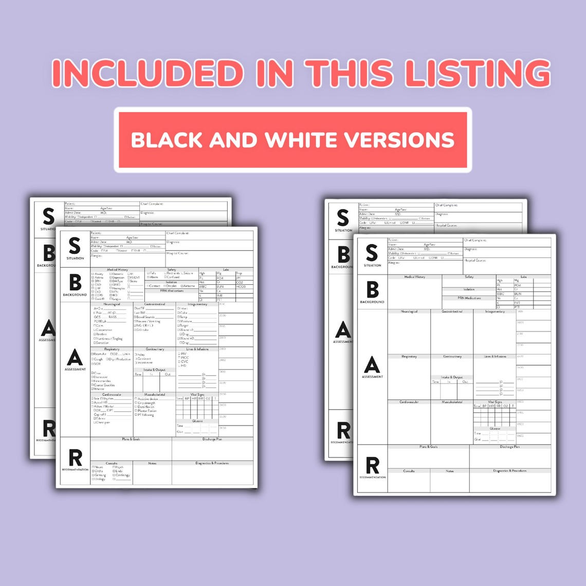 SBAR Brain Sheet Digital PDF for Nursing Students – Med Surg Nurse ...