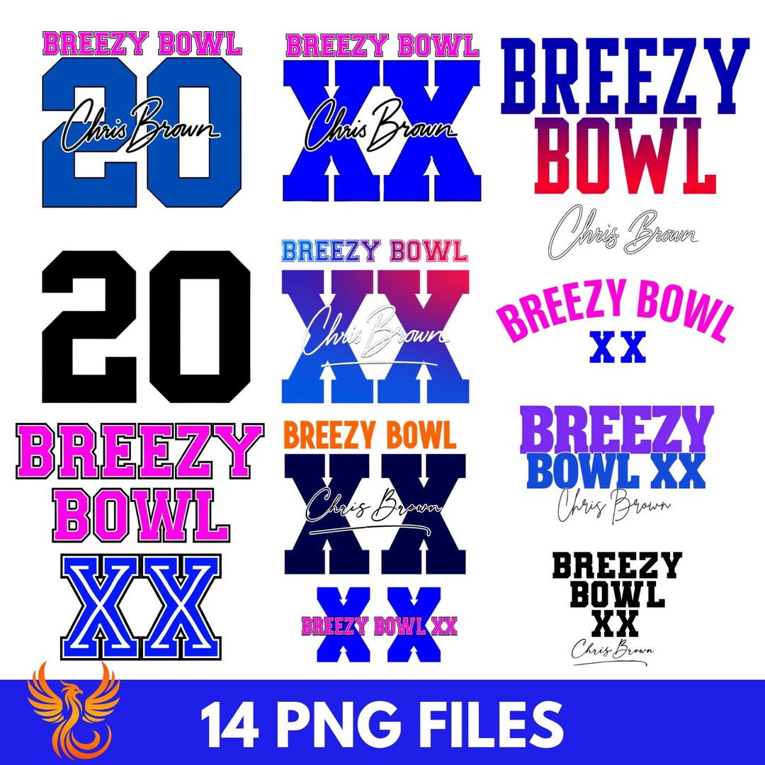 Chris Brown Breezy Bowl XX Png,chris Brown T-shirt Design,breezy Bowl ...