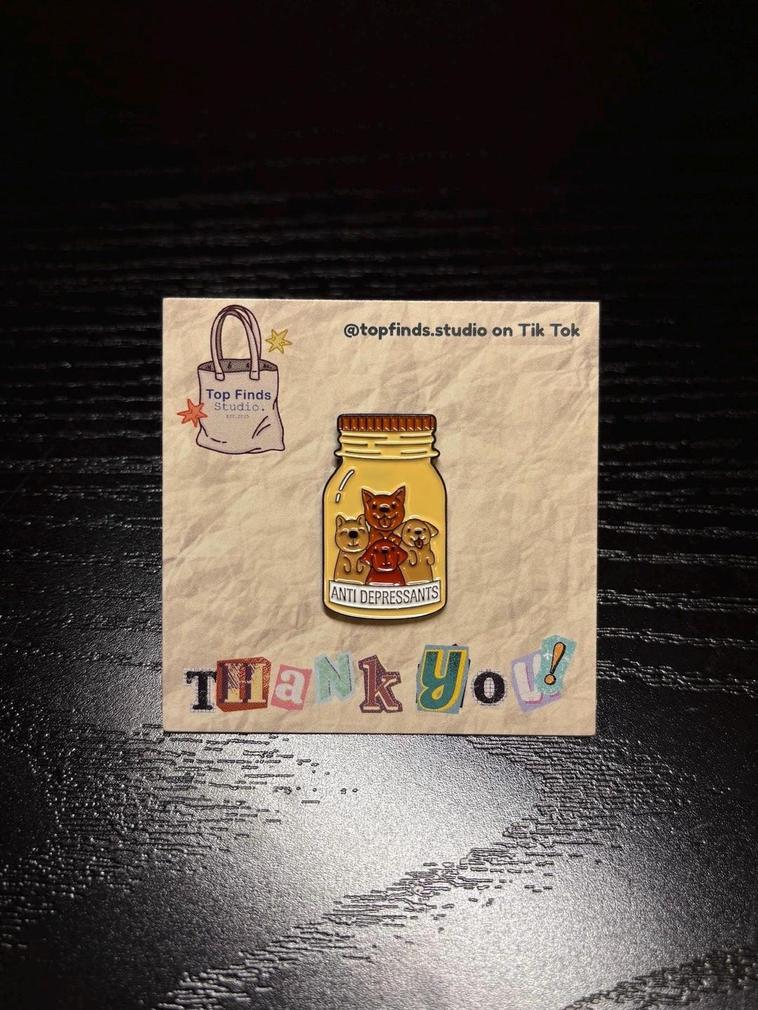 Happy Dog Enamel Pin, Funny Anti Sad Pin Badge - Etsy