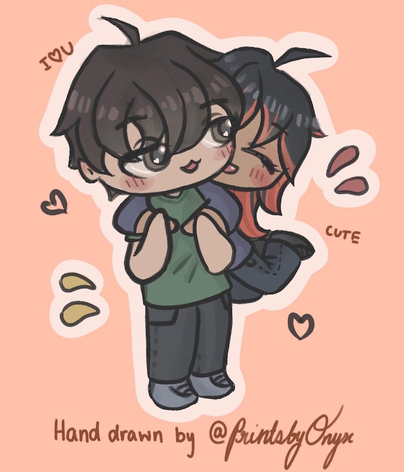 Custom Chibi Portrait: Hand-drawn Fan Art, Couple, PFP, OC, Friends ...