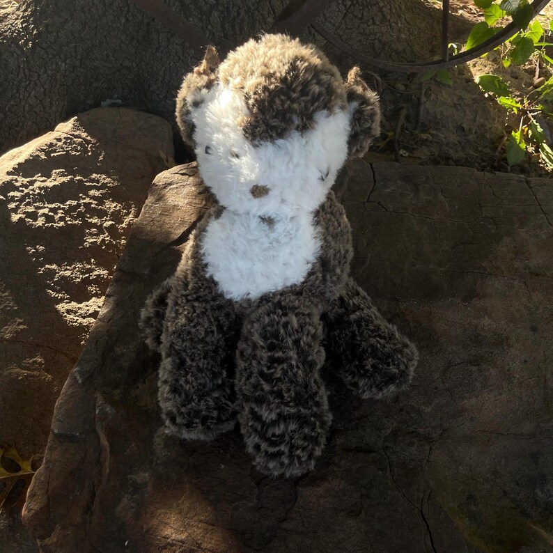 Adorable Fluffy Crochet Baby Deer Fawn Stuffy!