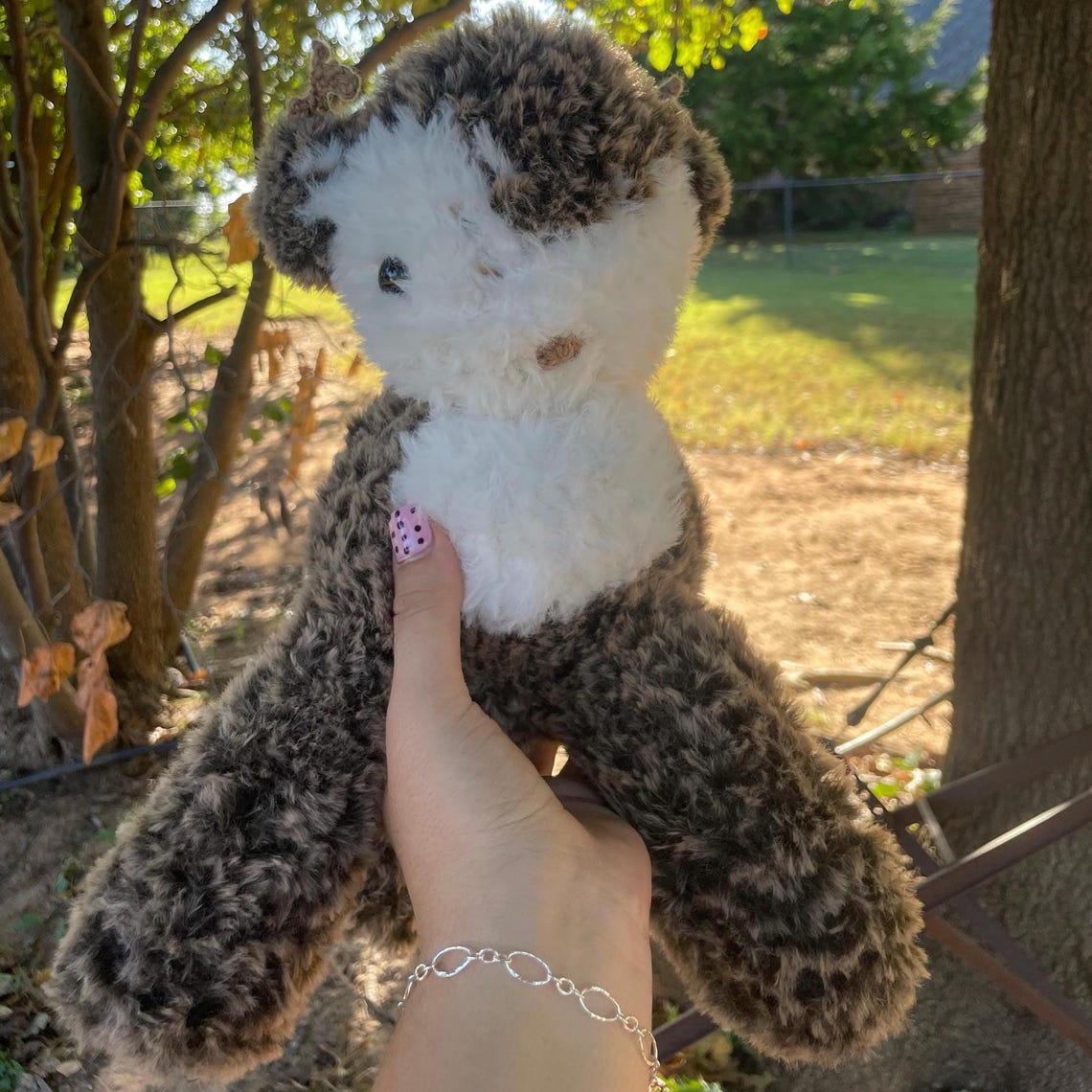 Adorable Fluffy Crochet Baby Deer Fawn Stuffy!