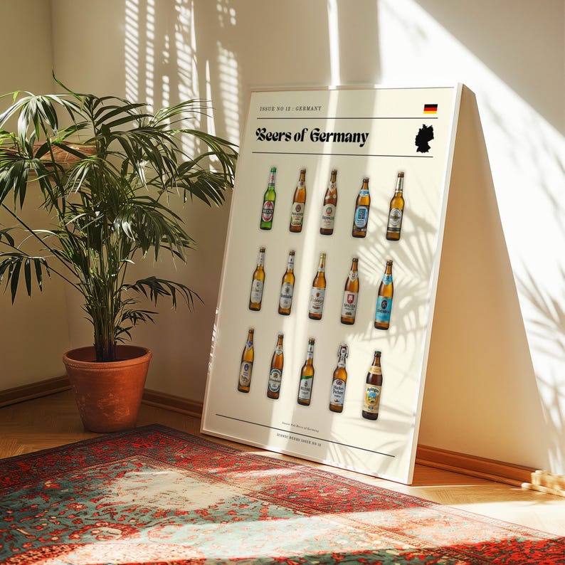 German Beer Poster – Germany Beers Print – Pilsner Becks Wall Art ...