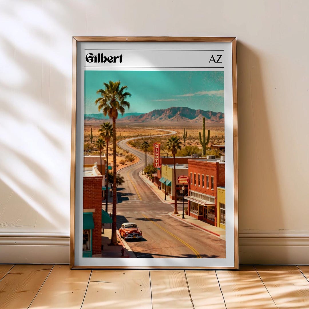 Gilbert Print, Gilbert Poster, Gilbert Wall Art, Gilbert Art Print ...