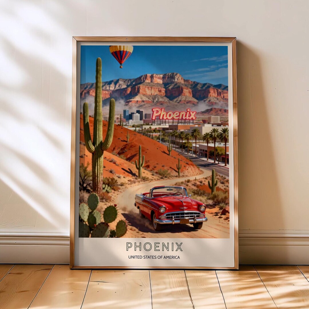 Phoenix Arizona Poster, Phoenix Print, Arizona Poster, Phoenix Wall Art ...