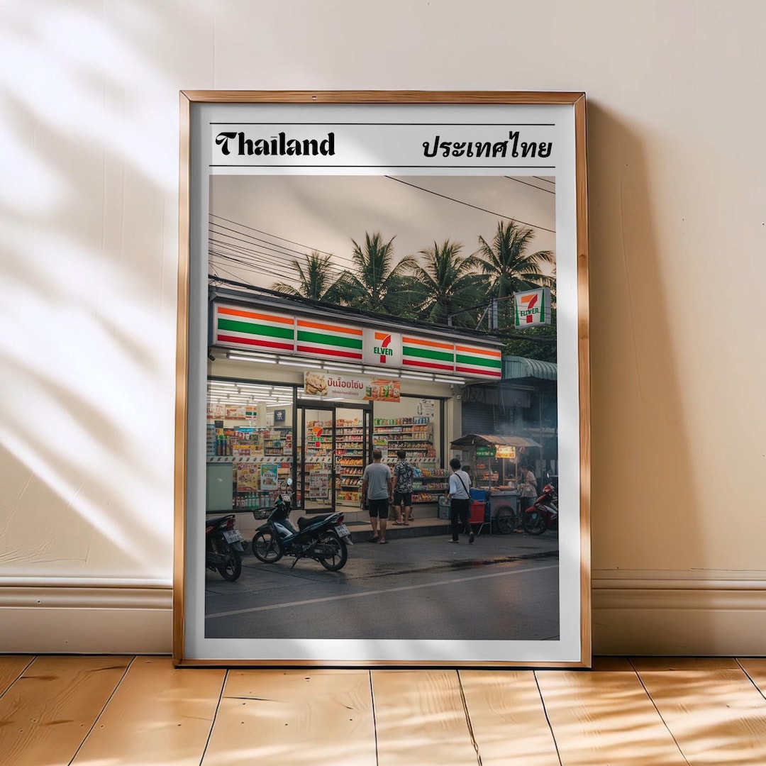 Thailand 7-11 Print Poster, Thailand Wall Art, Photo Gift, Southeast ...