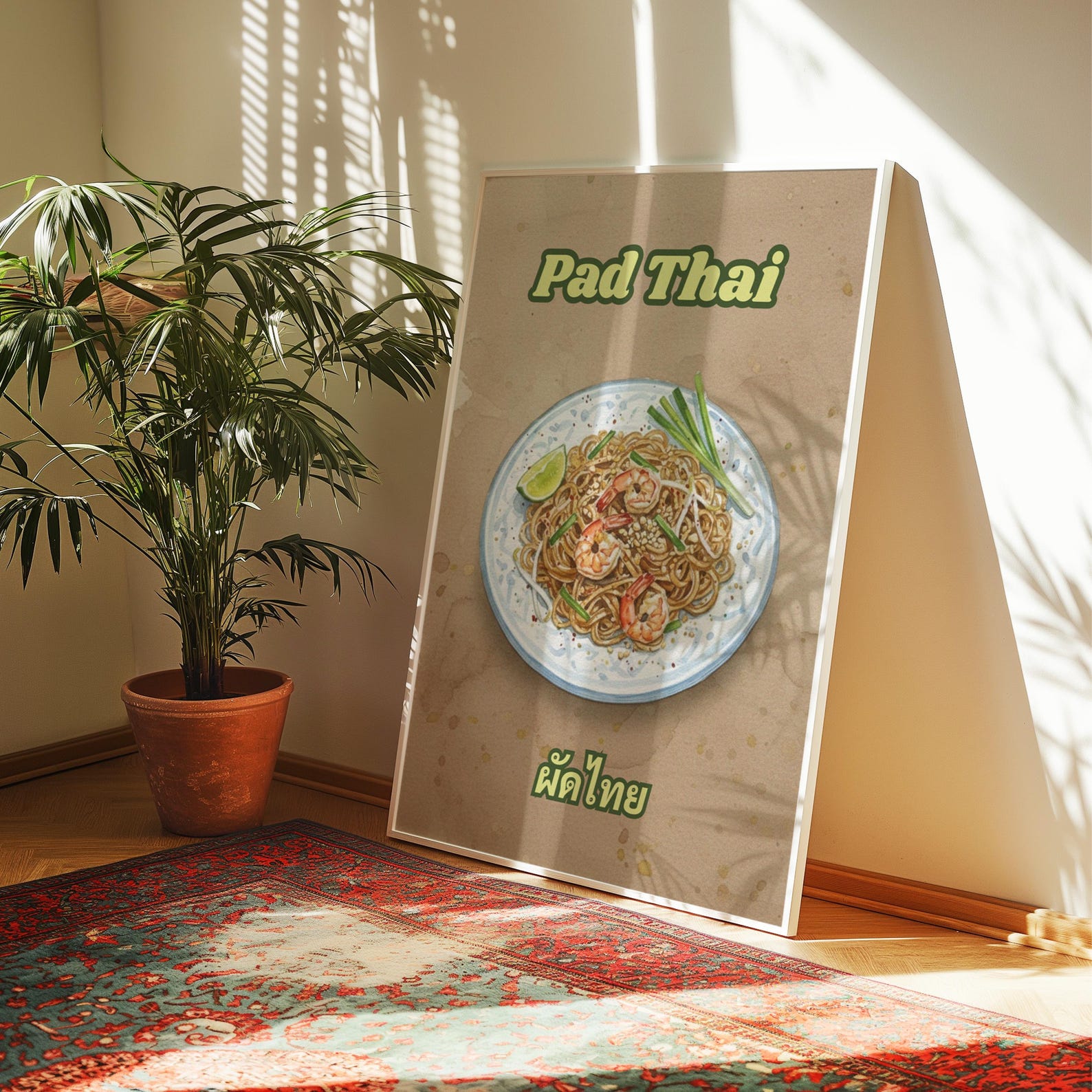 Pad Thai Poster - Food Poster - Thailand Wall Art - Kitchen Print ...