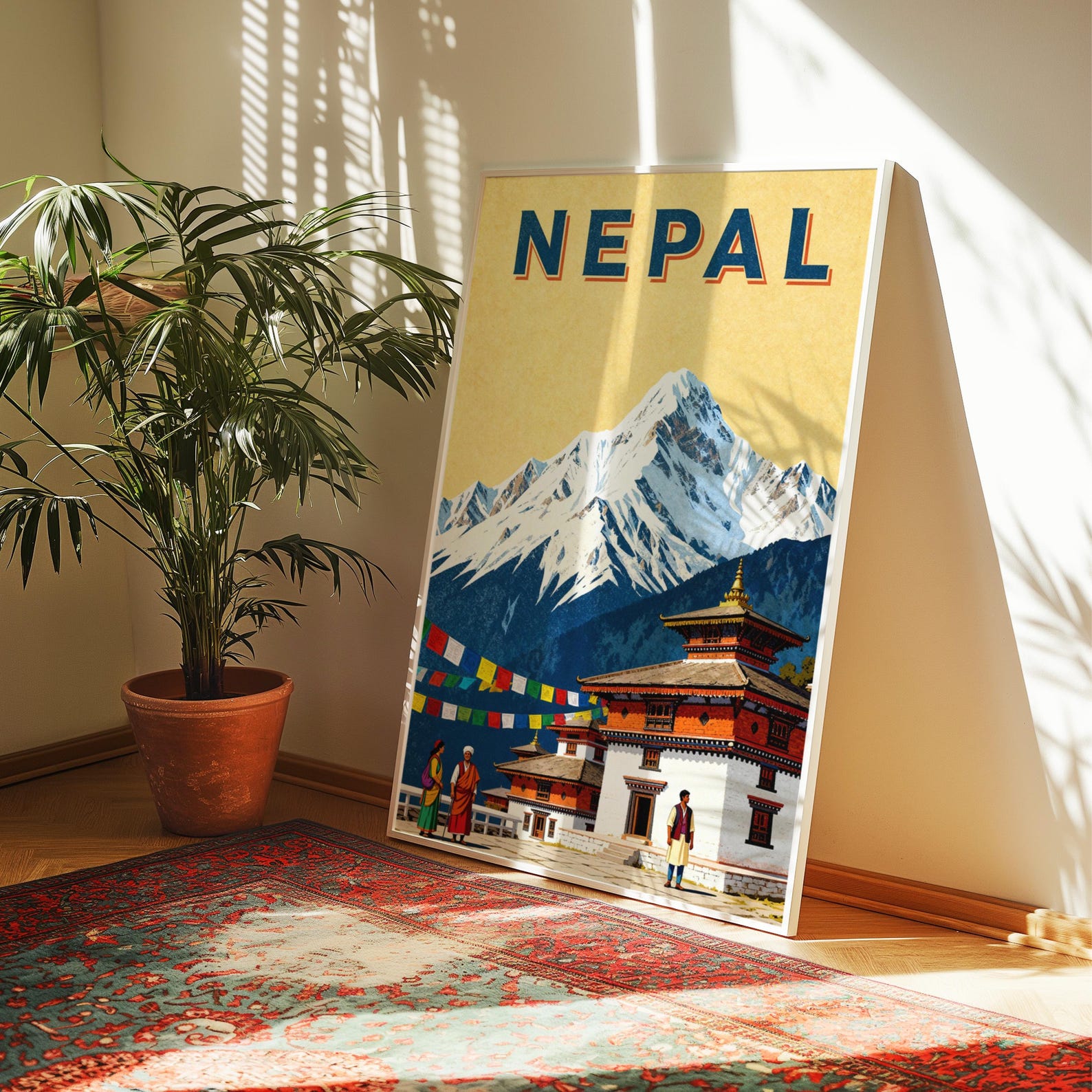 Nepal Travel Print, Nepal Poster, Nepal Travel Poster, Everest Poster ...
