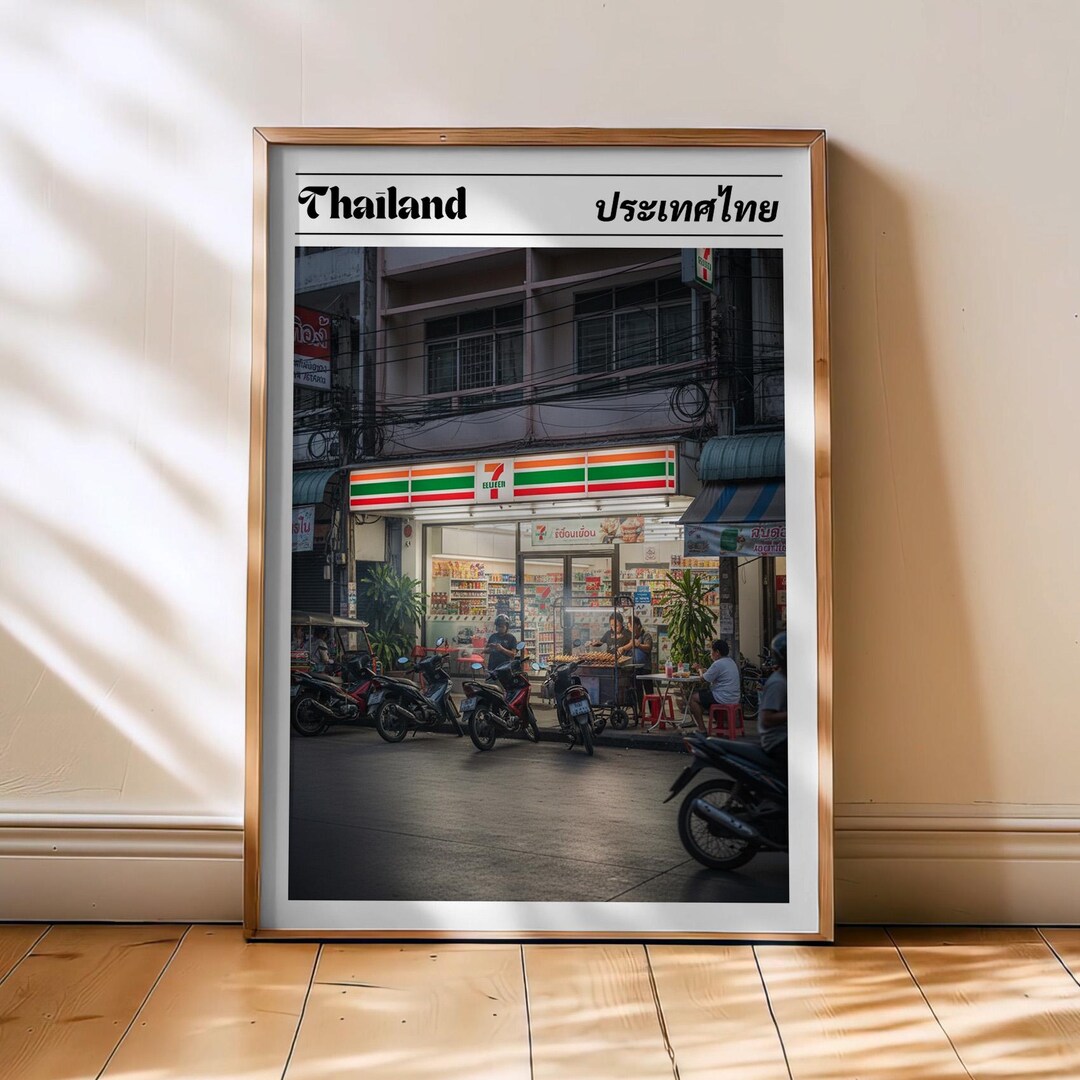 Thailand 7-eleven Print Poster, Thailand Wall Art, Photo Gift ...