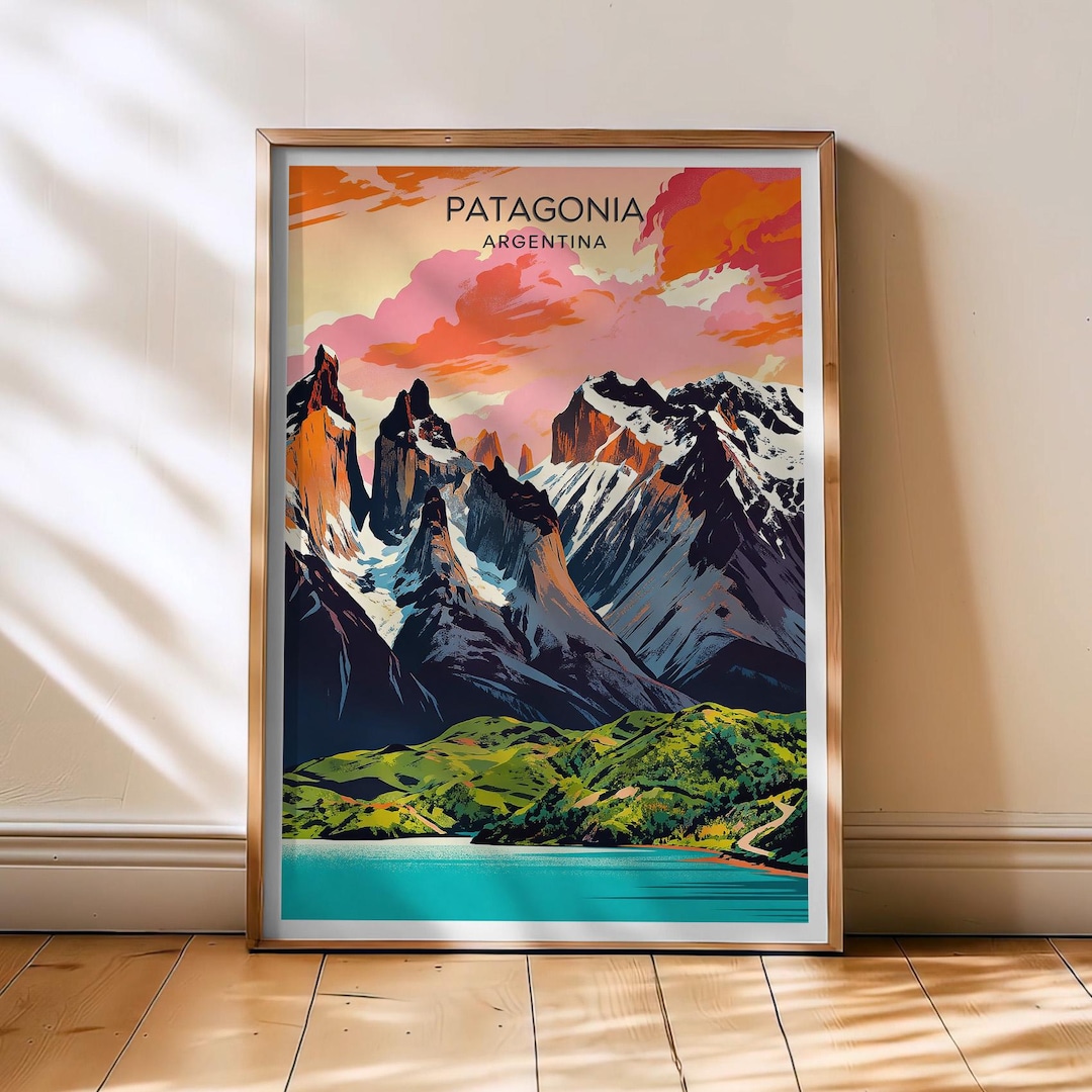 Patagonia Travel Print - Argentina Poster, Patagonia Vintage Art, South ...