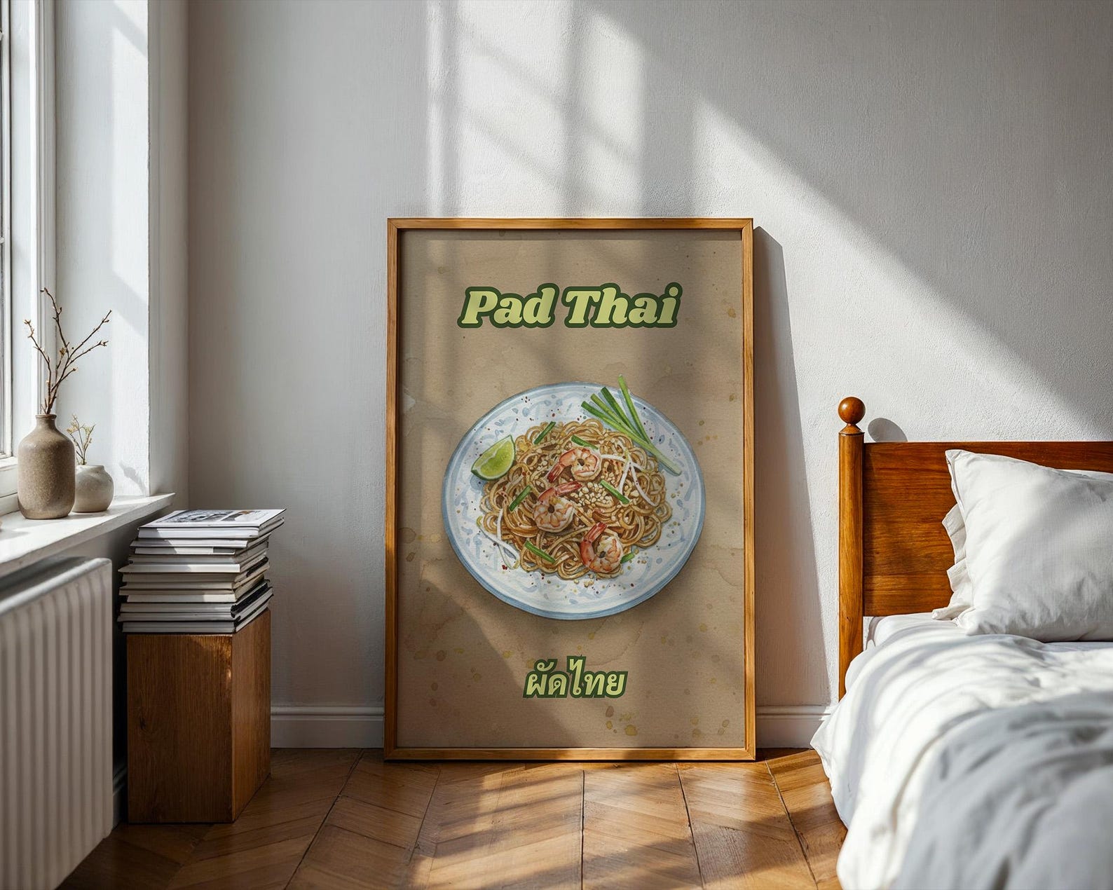 Pad Thai Poster - Food Poster - Thailand Wall Art - Kitchen Print ...