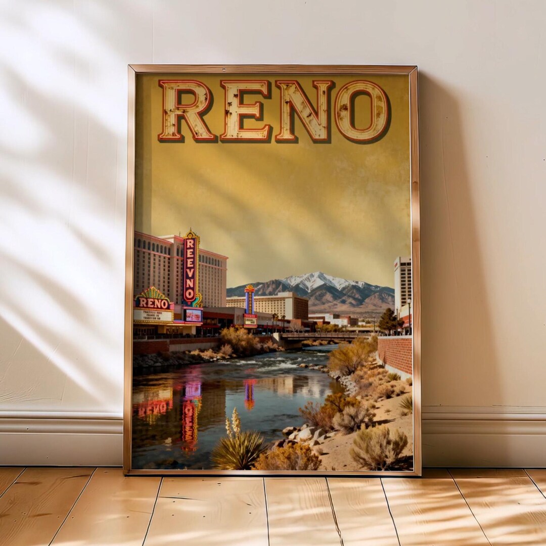 Reno Print, Reno Poster, Reno Wall Art, Reno Art Print, Reno Gift ...