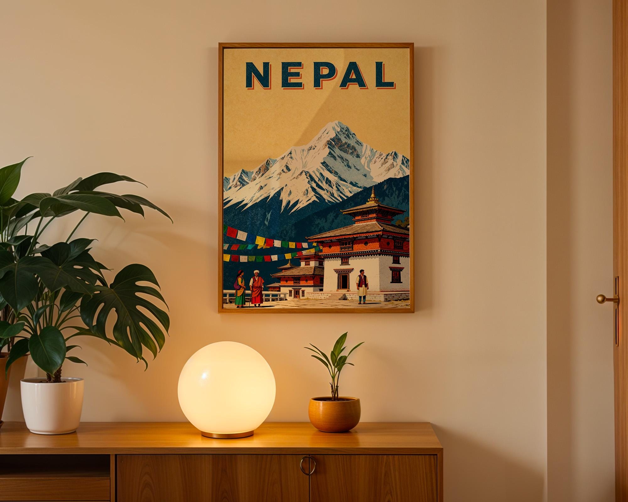 Nepal Travel Print, Nepal Poster, Nepal Travel Poster, Everest Poster ...