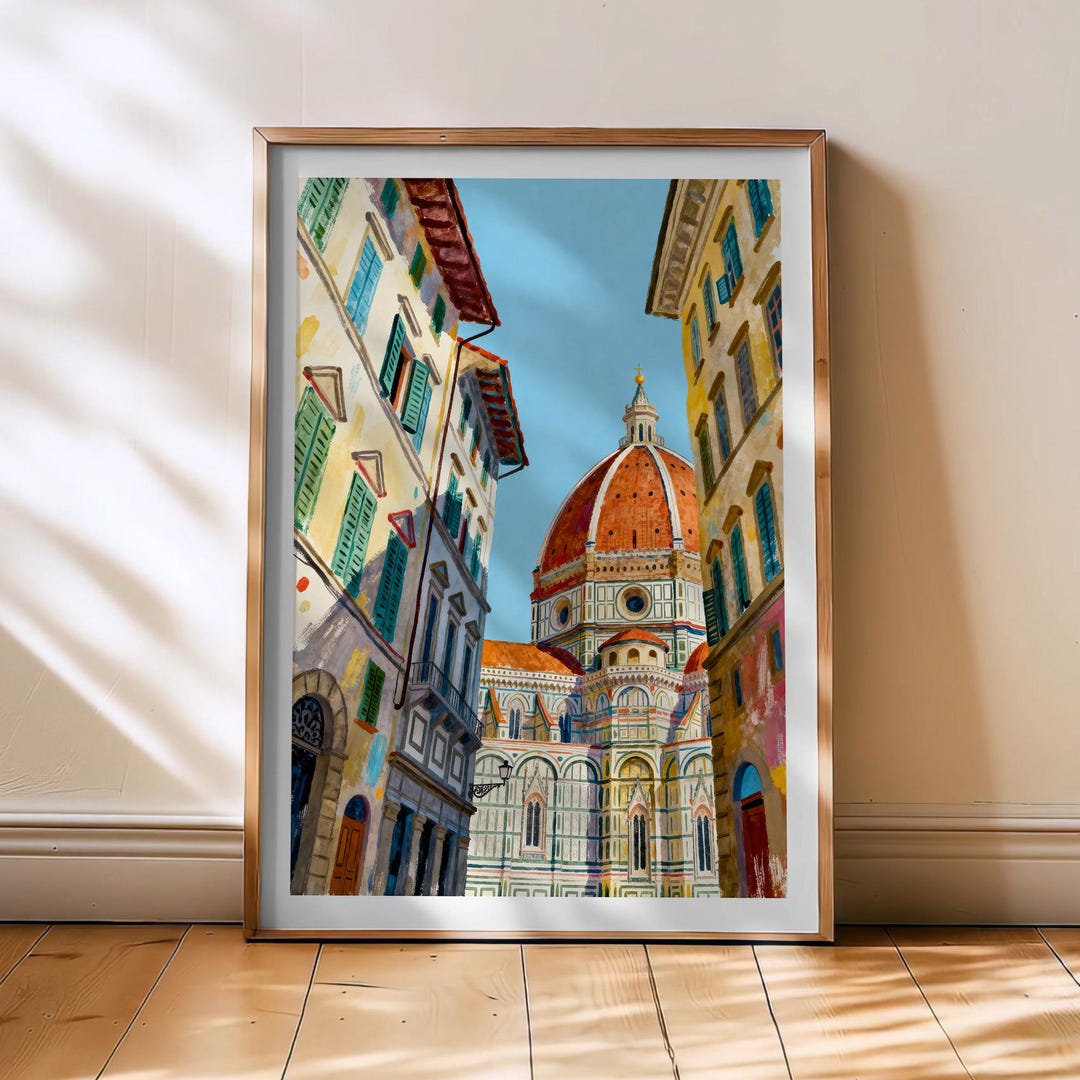 Florence Print - Italy, Florence Travel Poster, Florence Painting, Home ...