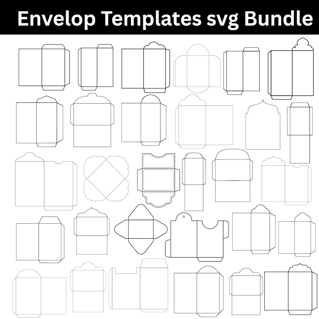 Envelop Template Bundle: Printable Envelopes (digital Download) - Etsy